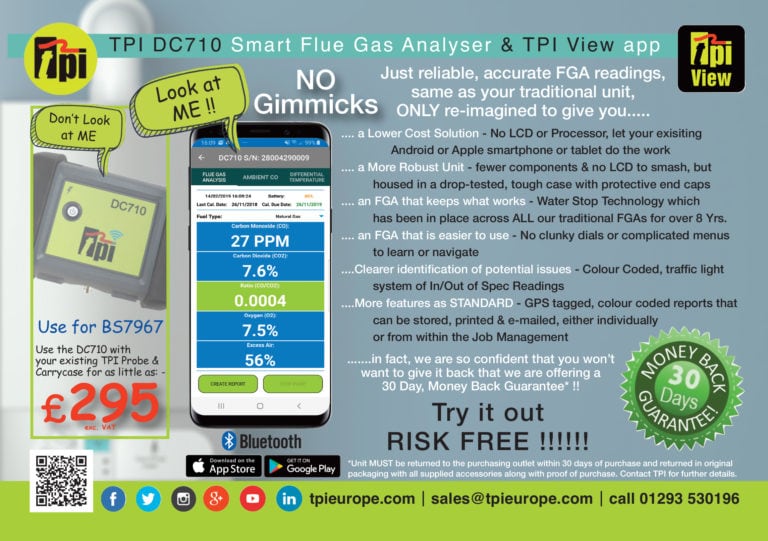 DC710C1 Flue Gas Analyser Kit | TPI Europe