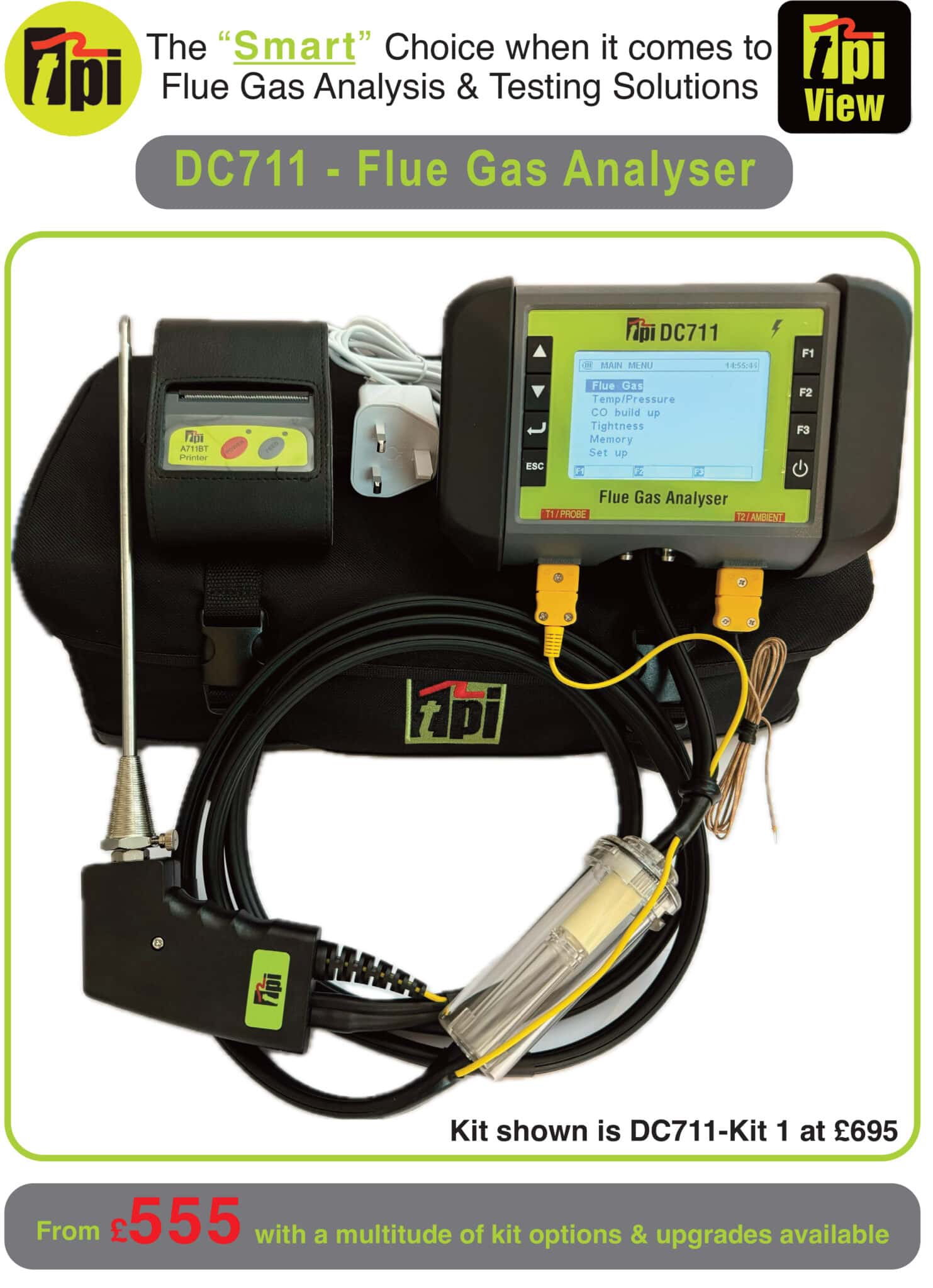 DC711 Flue Gas Analyser | TPI Europe
