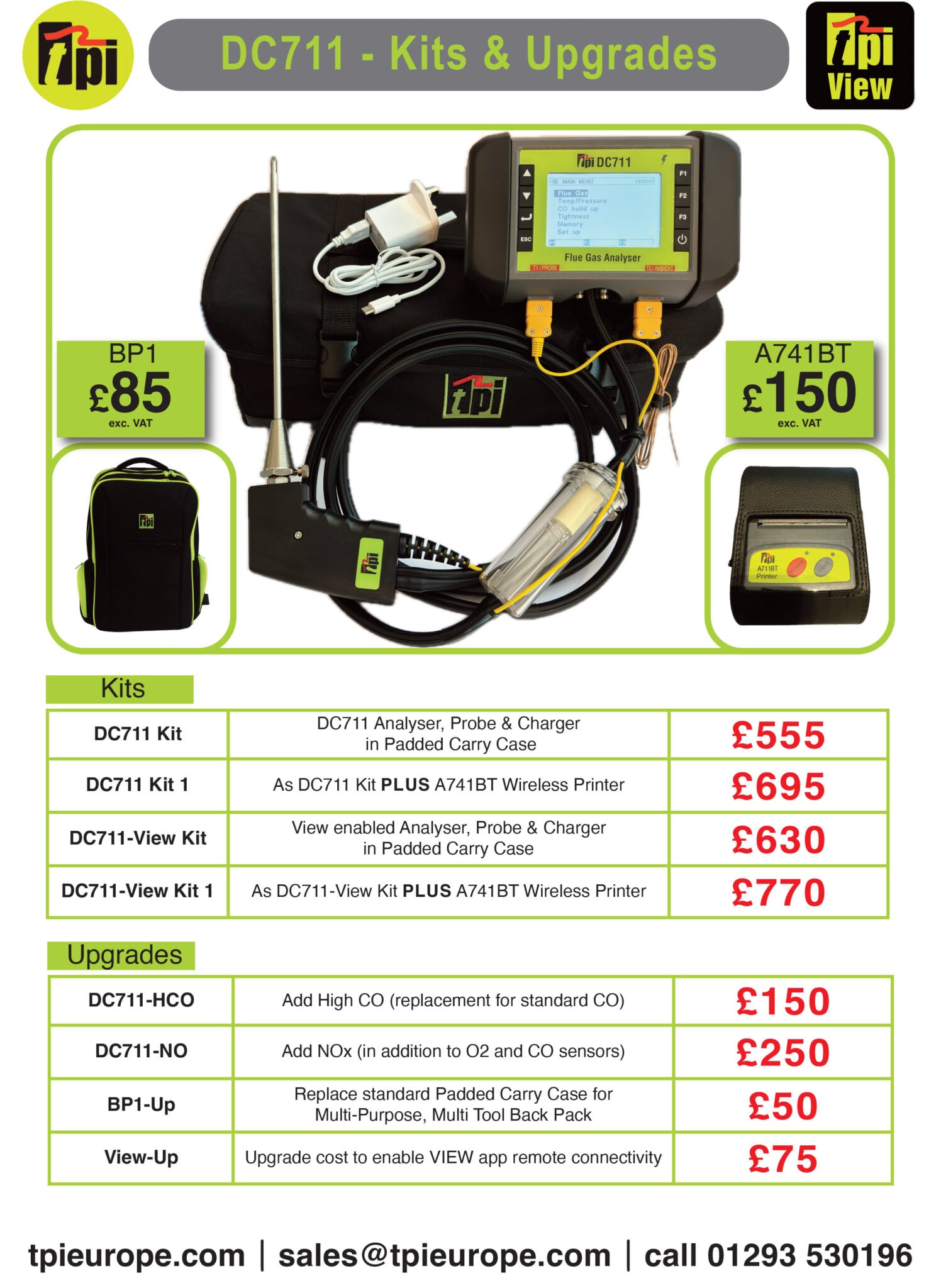 DC711 Flue Gas Analyser | TPI Europe
