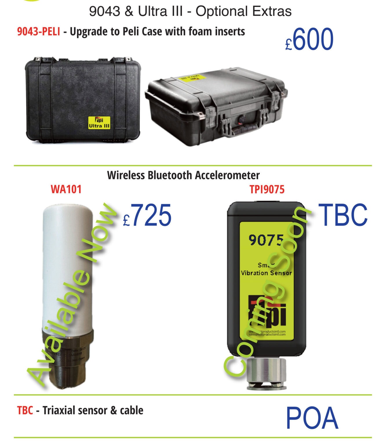 9043 ULTRA III 3 Channel Vibration Analyser/2 Plane Balancer | TPI Europe