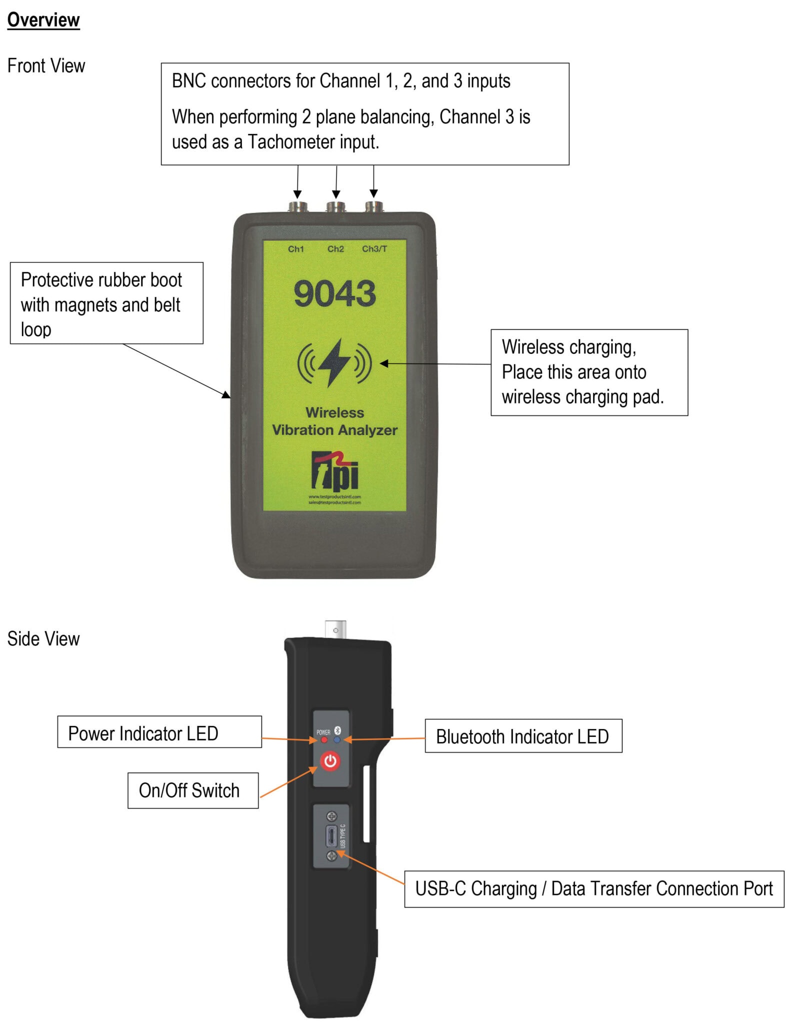9043 ULTRA III 3 Channel Vibration Analyser/2 Plane Balancer | TPI Europe
